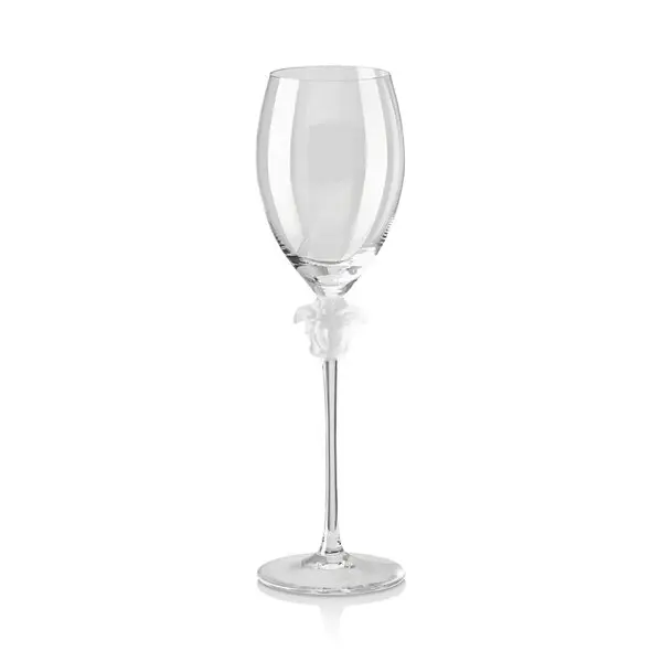 Versace Medusa Lumiere White Wine Glass - Clear