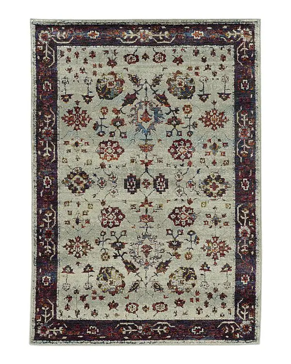 ORIENTAL WEAVERS Andorra 6842d Area Rug, 5'3 X 7'3 - Stone/red