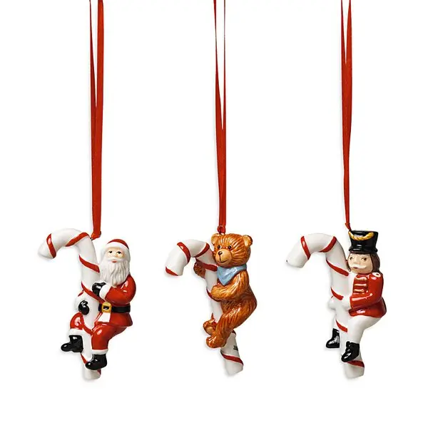 VILLEROY & BOCH Candy Cane Nostalgic Ornaments, Set Of 3 - Multi