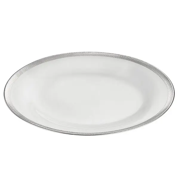 Michael Aram Silversmith Dinner Plate - White And Platinum