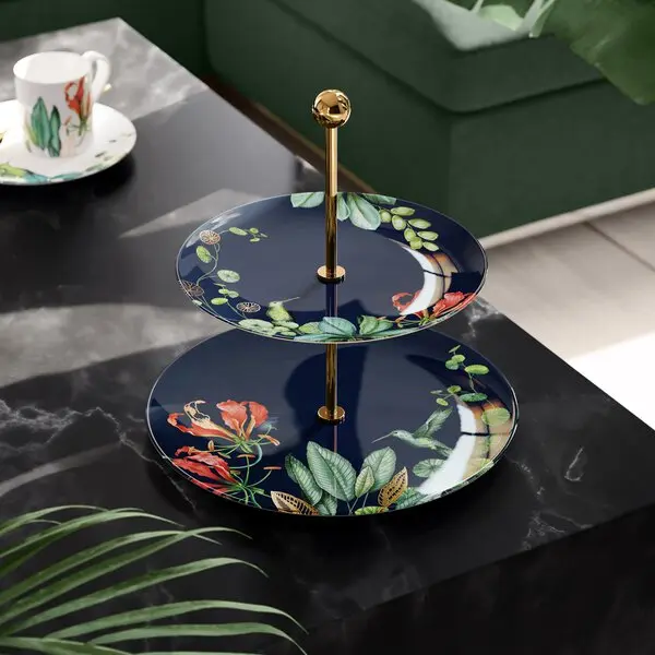 VILLEROY & BOCH Avarua Porcelain Two Tier Server