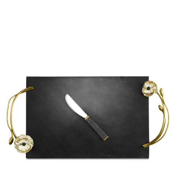 Michael Aram Anemone Large Cheeseboard With Spreader