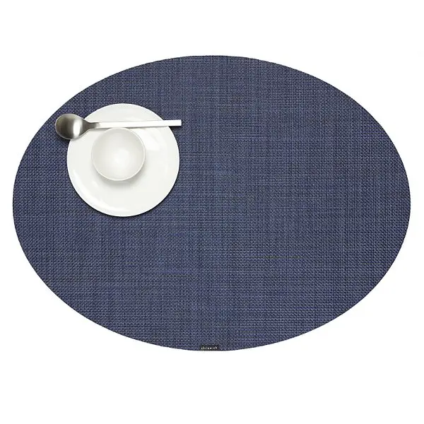 CHILEWICH Mini Basketweave Oval Placemat - Indigo