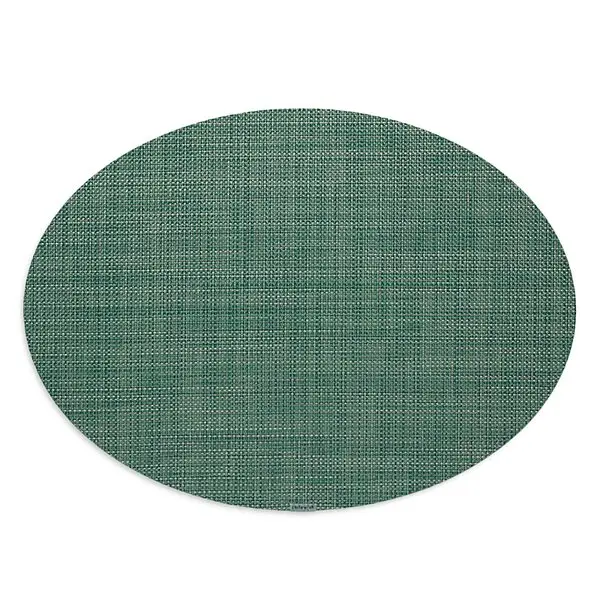 CHILEWICH Mini Basketweave Oval Placemat - Ivy