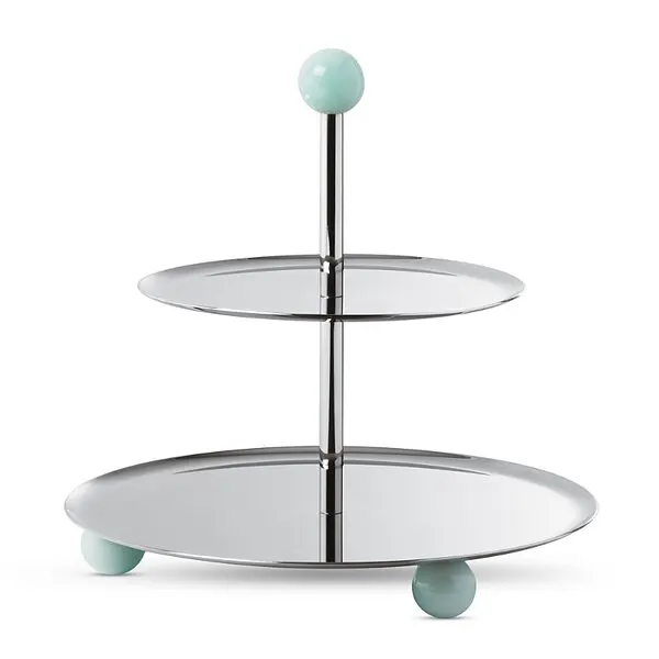 SAMBONET Penelope Sterling Silver 2 Tier Pastry Stand - Steel