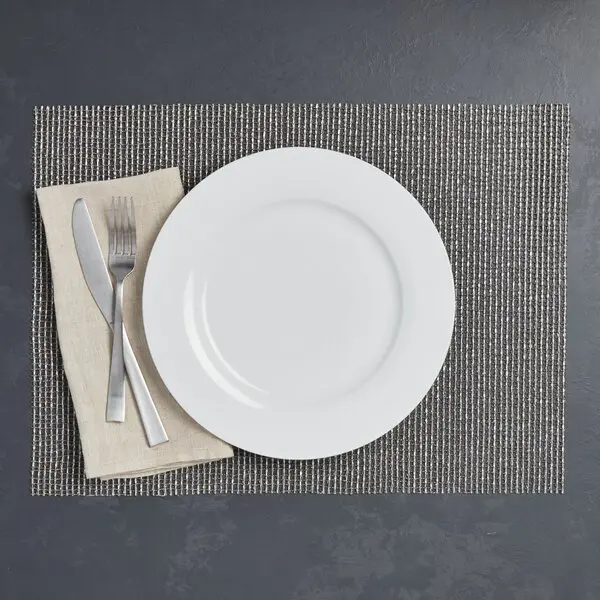 CHILEWICH Lattice Placemat 14 X 19 - Silver