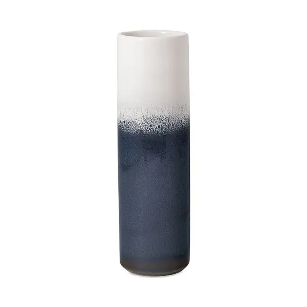 VILLEROY & BOCH Lave Home Cylinder Vase, Large - Blue/white