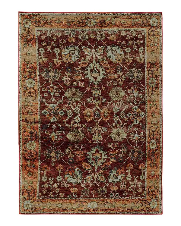 ORIENTAL WEAVERS Andorra 7154a Area Rug, 5'3 X 7'3 - Red/gold