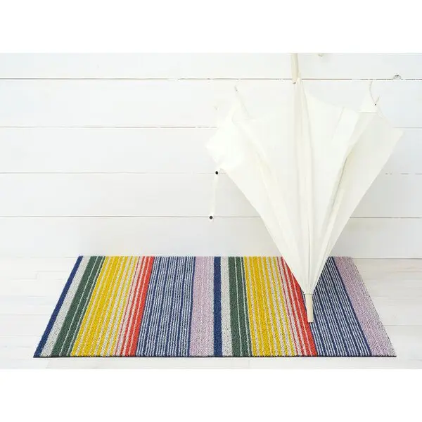 CHILEWICH Pop Stripe Shag Utility Rug, 24 X 36