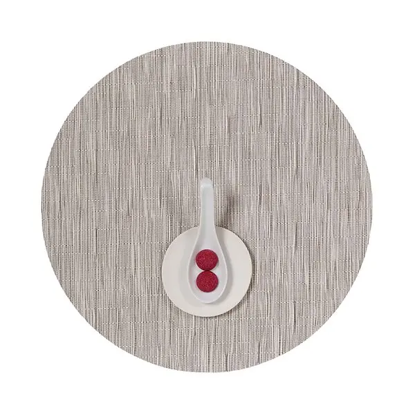 CHILEWICH Bamboo Round Placemat - Chalk
