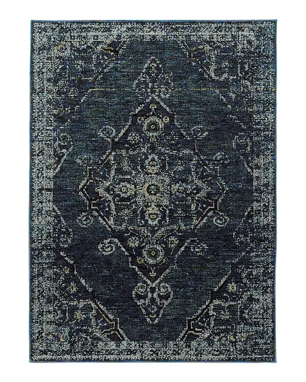 ORIENTAL WEAVERS Andorra 7135 Area Rug, 1'10 X 3'2 - Blue/blue