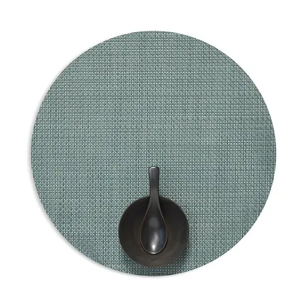 CHILEWICH Basketweave Round Placemat - Celadon