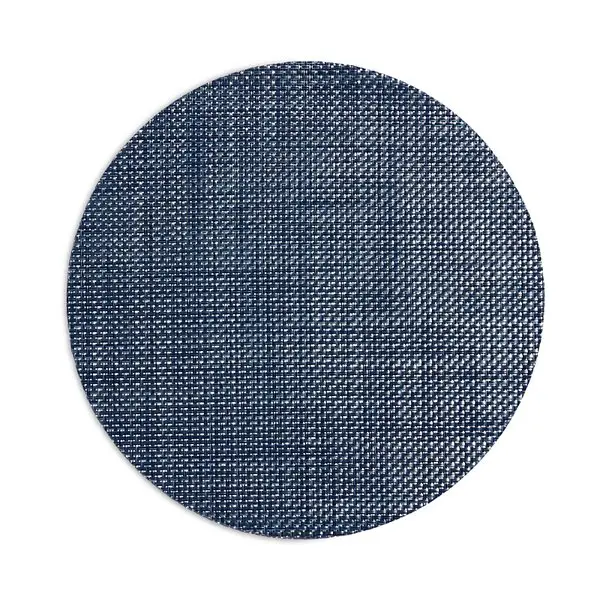 CHILEWICH Basketweave Round Placemat - Denim