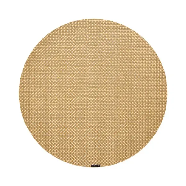 CHILEWICH Basketweave Round Placemat - Gilded