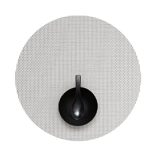 CHILEWICH Basketweave Round Placemat - White