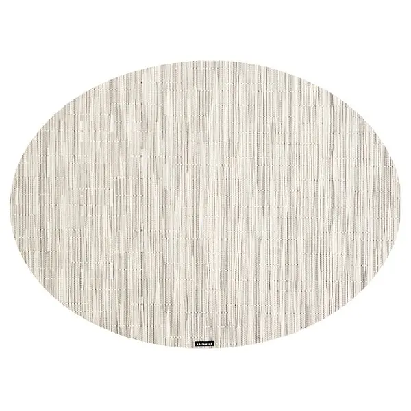 CHILEWICH Bamboo Oval Placemat - Chalk