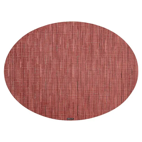 CHILEWICH Bamboo Oval Placemat - Cranberry