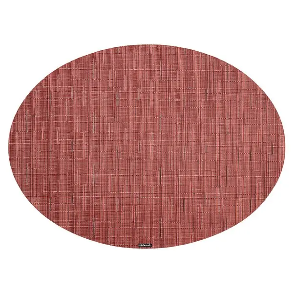 CHILEWICH Bamboo Oval Placemat - Cranberry