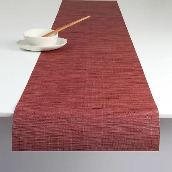 CHILEWICH Bamboo Runner, 14 X 72 - Cranberry