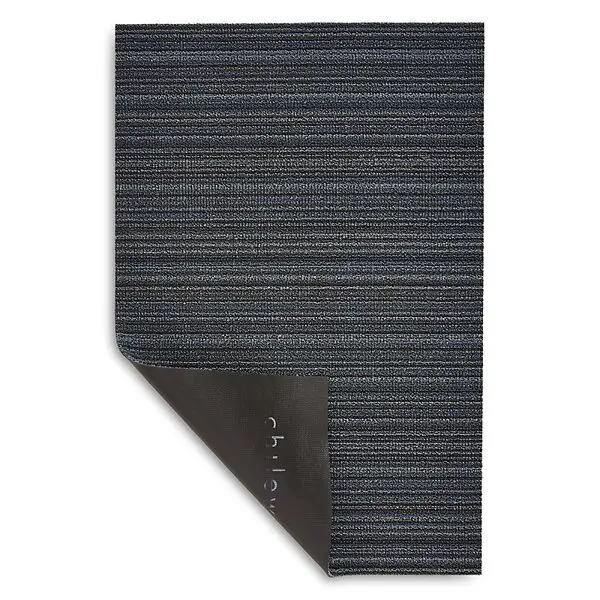 CHILEWICH Skinny Stripe Shag Big Mat, 36 X 60 - Blue
