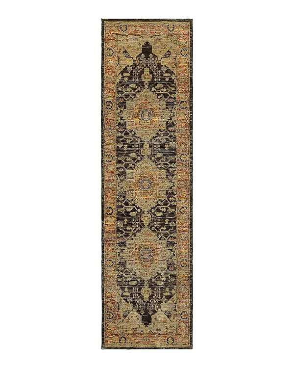 ORIENTAL WEAVERS Andorra 7138b Runner Rug, 2'3 X 8 - Gold/gray