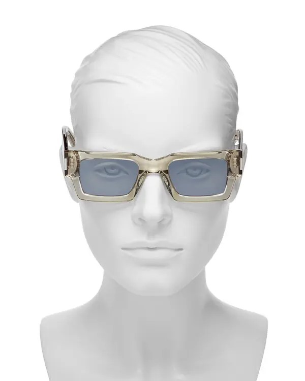 Saint Laurent Square Sunglasses - Gray/gray Mirrored Solid