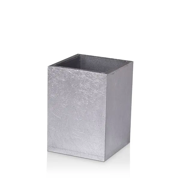 MIKE & ALLY Eos Leaf Brush Holder - Silver