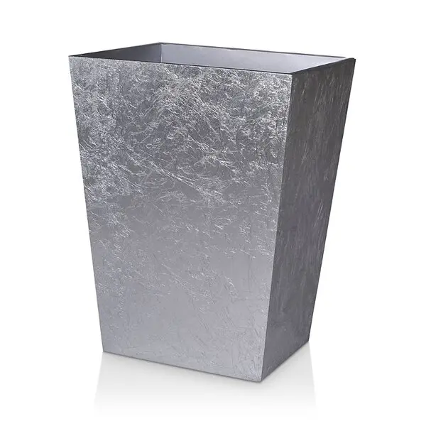 MIKE & ALLY Eos Leaf Wastebasket - Silver
