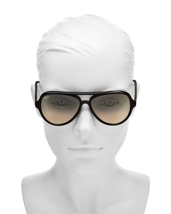 Ray-ban Brow Bar Aviator Sunglasses - Black/light Gray Gradient