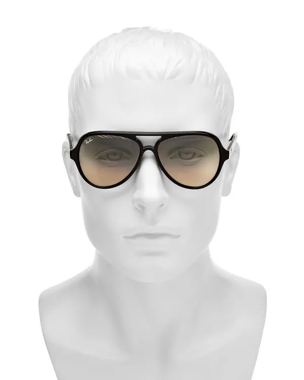 Ray-ban Brow Bar Aviator Sunglasses - Black/light Gray Gradient