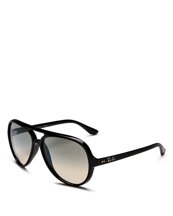 Ray-ban Brow Bar Aviator Sunglasses - Black/light Gray Gradient