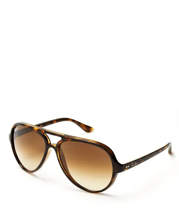 Ray-ban Brow Bar Aviator Sunglasses - Havana/brown Gradient