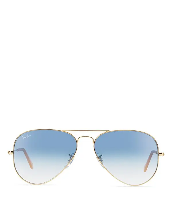 Ray-ban Classic Aviator 55mm Sunglasses - Gold/blue Gradient
