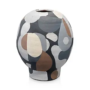 JAMIE YOUNG CO. Pablo Ceramic Decorative Vase, Short - Multi