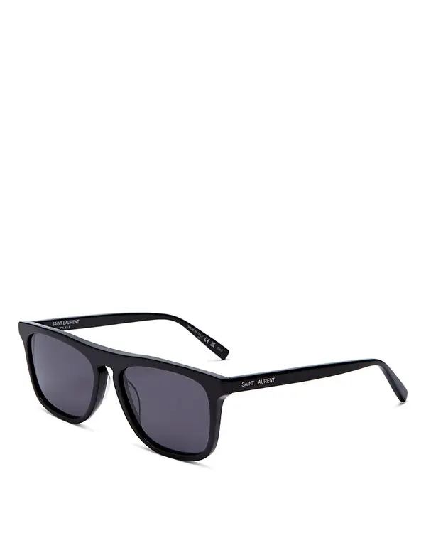 Saint Laurent Square Sunglasses 56mm - Black/gray Solid