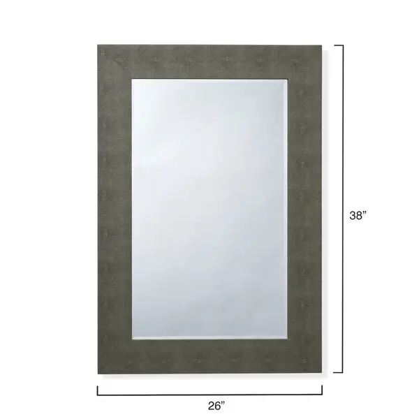 JAMIE YOUNG CO. Structure Shagreen Rectangle Mirror - Gray