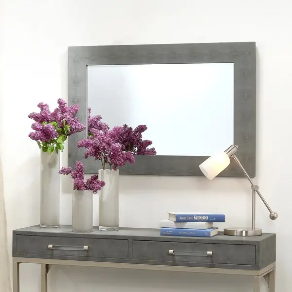 JAMIE YOUNG CO. Structure Shagreen Rectangle Mirror - Gray