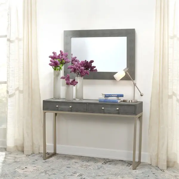 JAMIE YOUNG CO. Structure Shagreen Rectangle Mirror - Gray