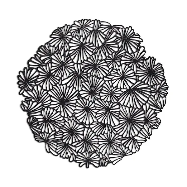 CHILEWICH Pressed Daisy Table Mat - Black