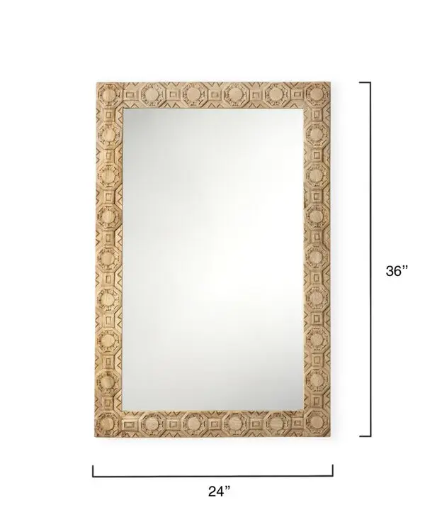 JAMIE YOUNG CO. Relief Carved Rectangle Mirror