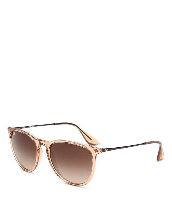 Ray-ban Erika Classic Round Sunglasses, 54mm - Transparent Brown