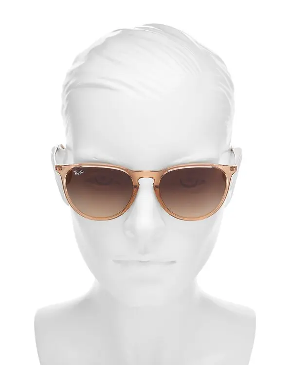 Ray-ban Erika Classic Round Sunglasses, 54mm - Transparent Brown