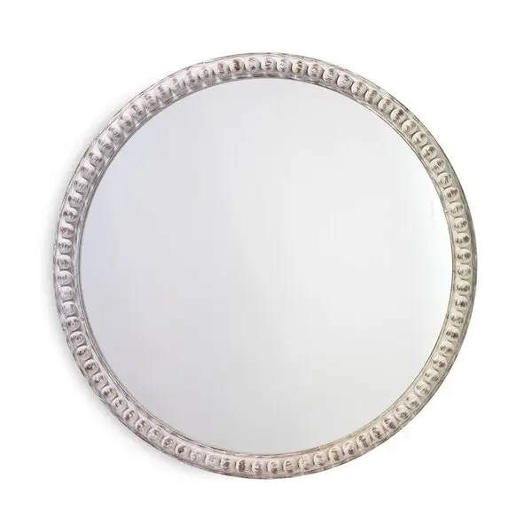 JAMIE YOUNG CO. Audrey Beaded Mirror - White Wood