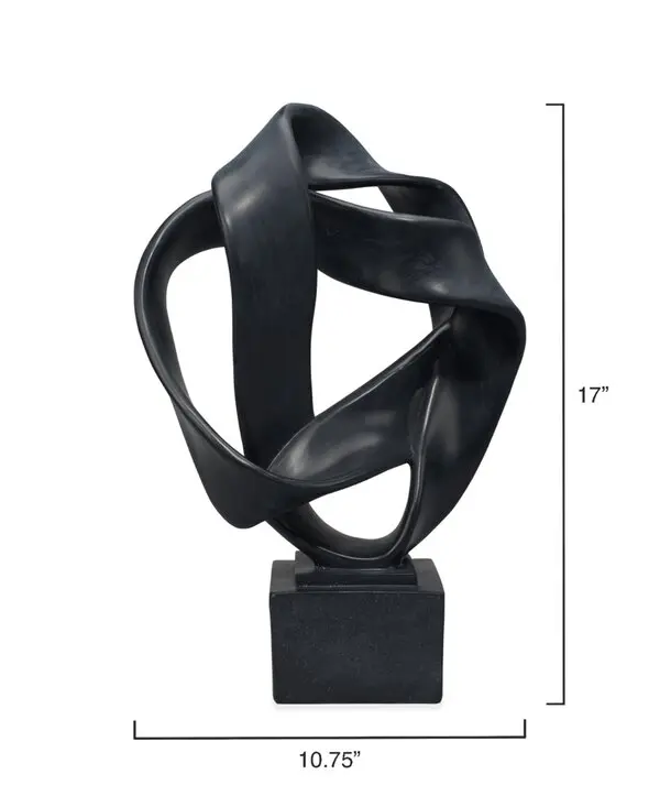 JAMIE YOUNG CO. Intertwined Resin Decorative Table Object - Black