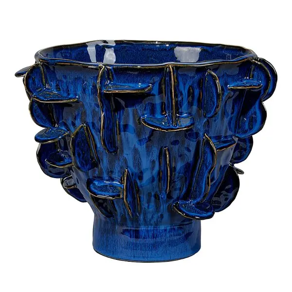 JAMIE YOUNG CO. Helios Ceramic Decorative Vase - Cobalt Blue