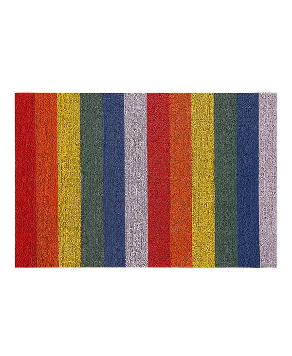 CHILEWICH Pride Stripe Shag Doormat, 18 X 28 - Rainbow