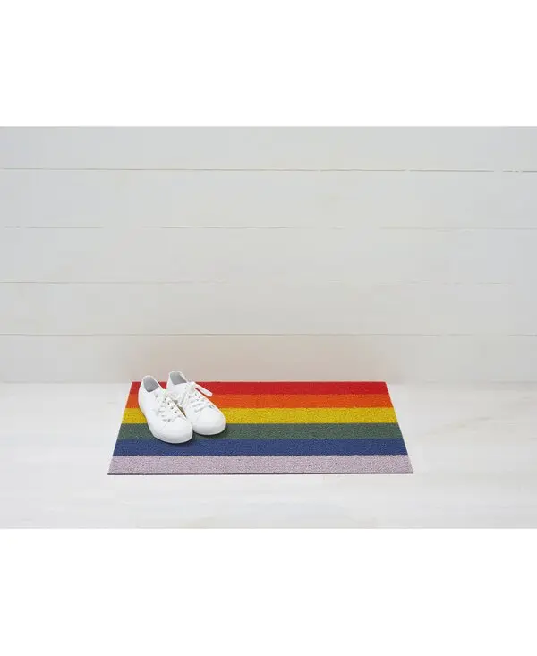 CHILEWICH Pride Stripe Shag Doormat, 18 X 28