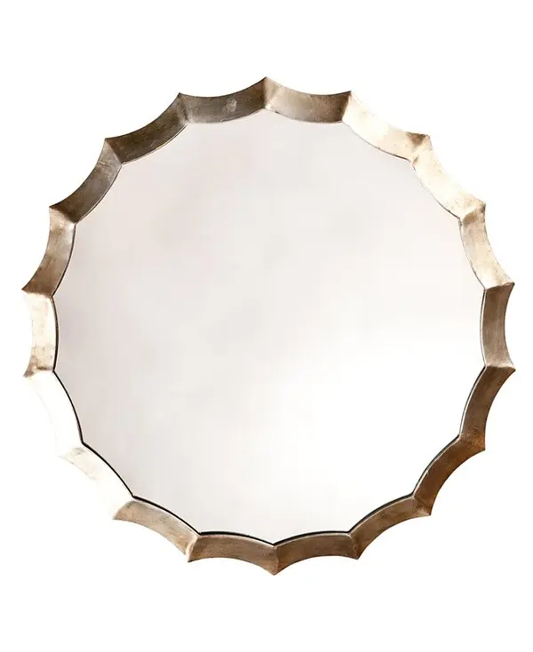 JAMIE YOUNG CO. Round Metal Scalloped Wall Mirror