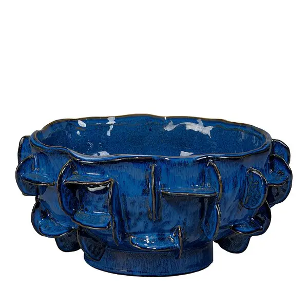 JAMIE YOUNG CO. Helios Ceramic Decorative Bowl - Cobalt Blue