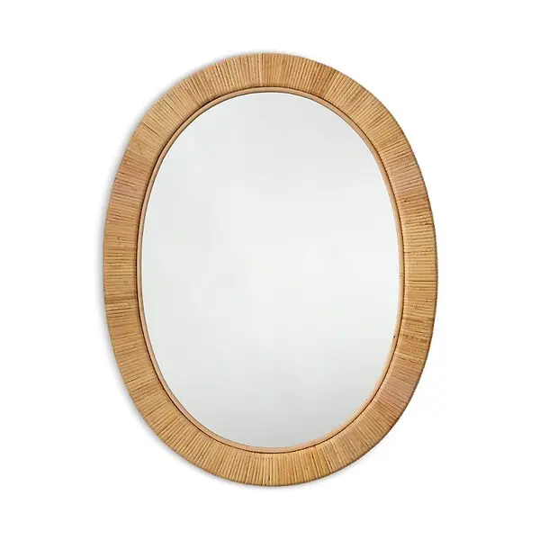 JAMIE YOUNG CO. Aloha Rattan Oval Mirror